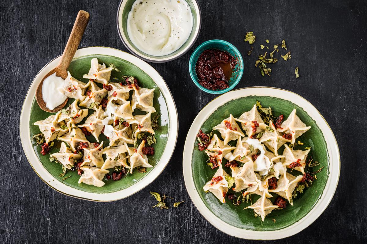 Manti (raviolis turcs) au yogourt - Recette | fooby.ch