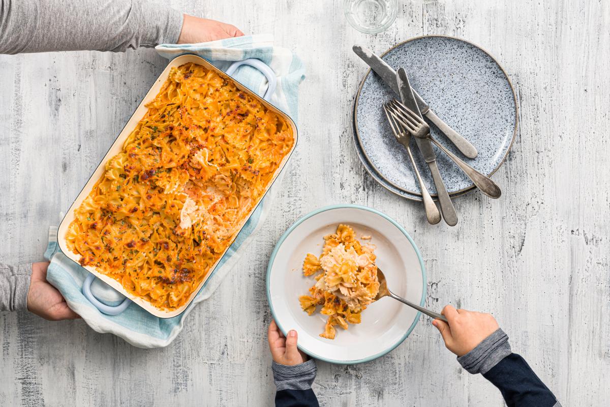 Gratin de pâtes alle cinque pi - Recette | little FOOBY