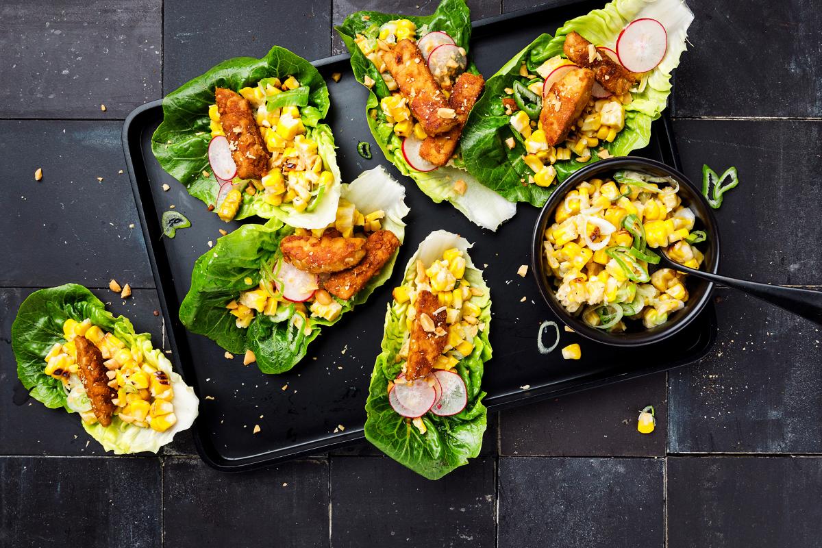 Wraps de salade de maïs et tempeh - Recette | fooby.ch