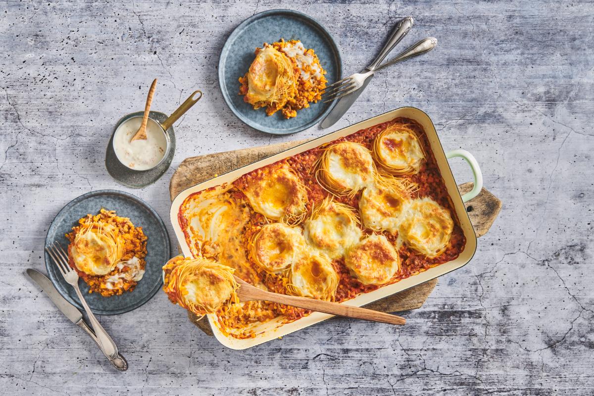 Nudelnestli-Hackfleischgratin - Rezepte | fooby.ch