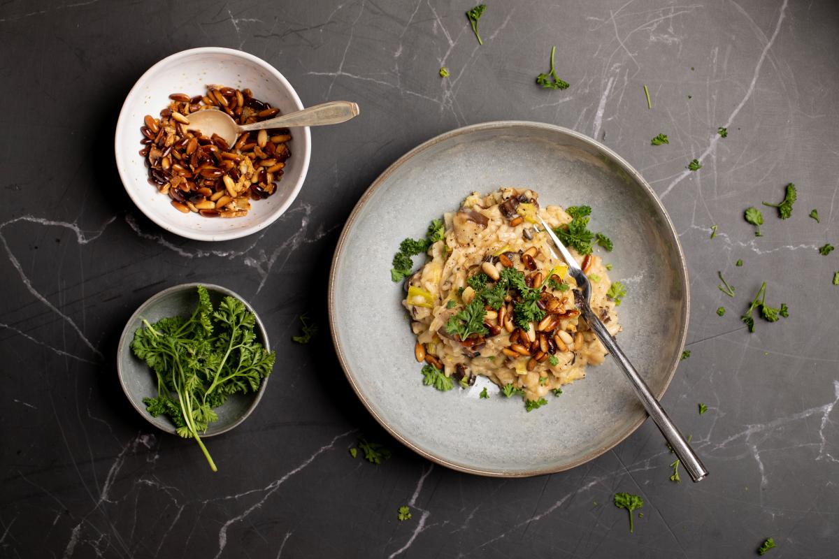 Rauchiges Lauch-Pilz-Risotto - Rezepte | fooby.ch