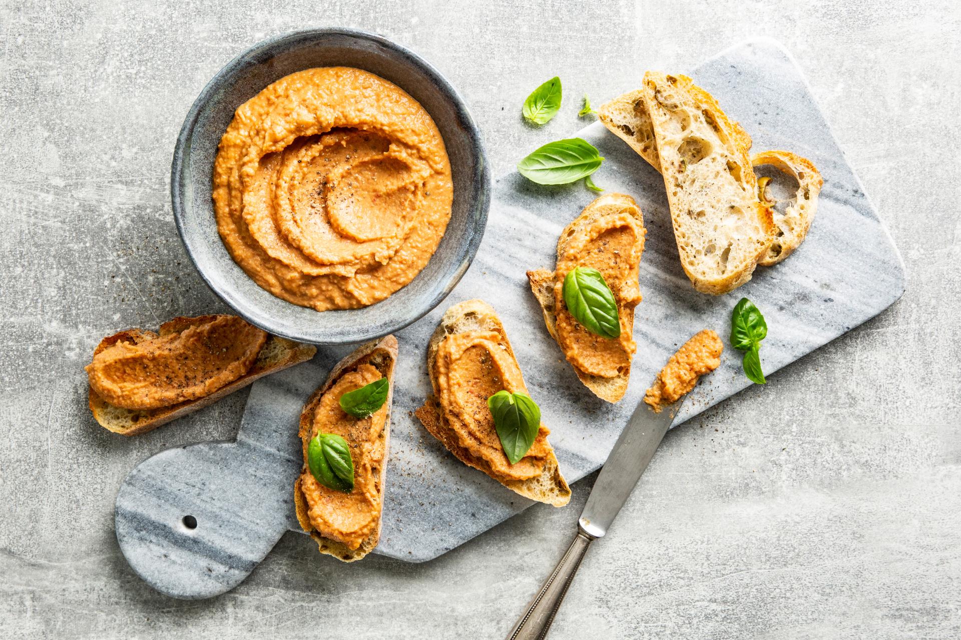 Pâte à tartiner végane à la tomate et aux lentilles | Apéritif et ...
