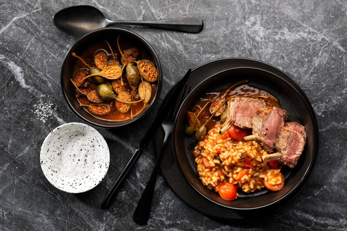 Tomato risotto with Irish lamb - Recipes | fooby.ch