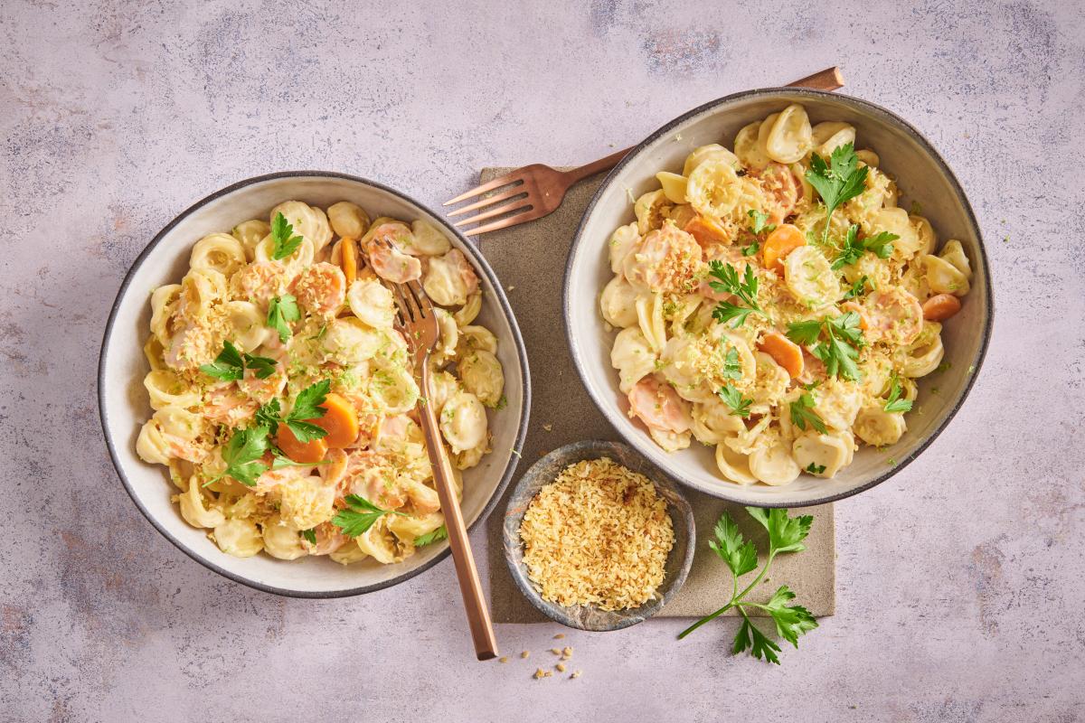 Orecchiettes aux carottes miso - Recette | fooby.ch