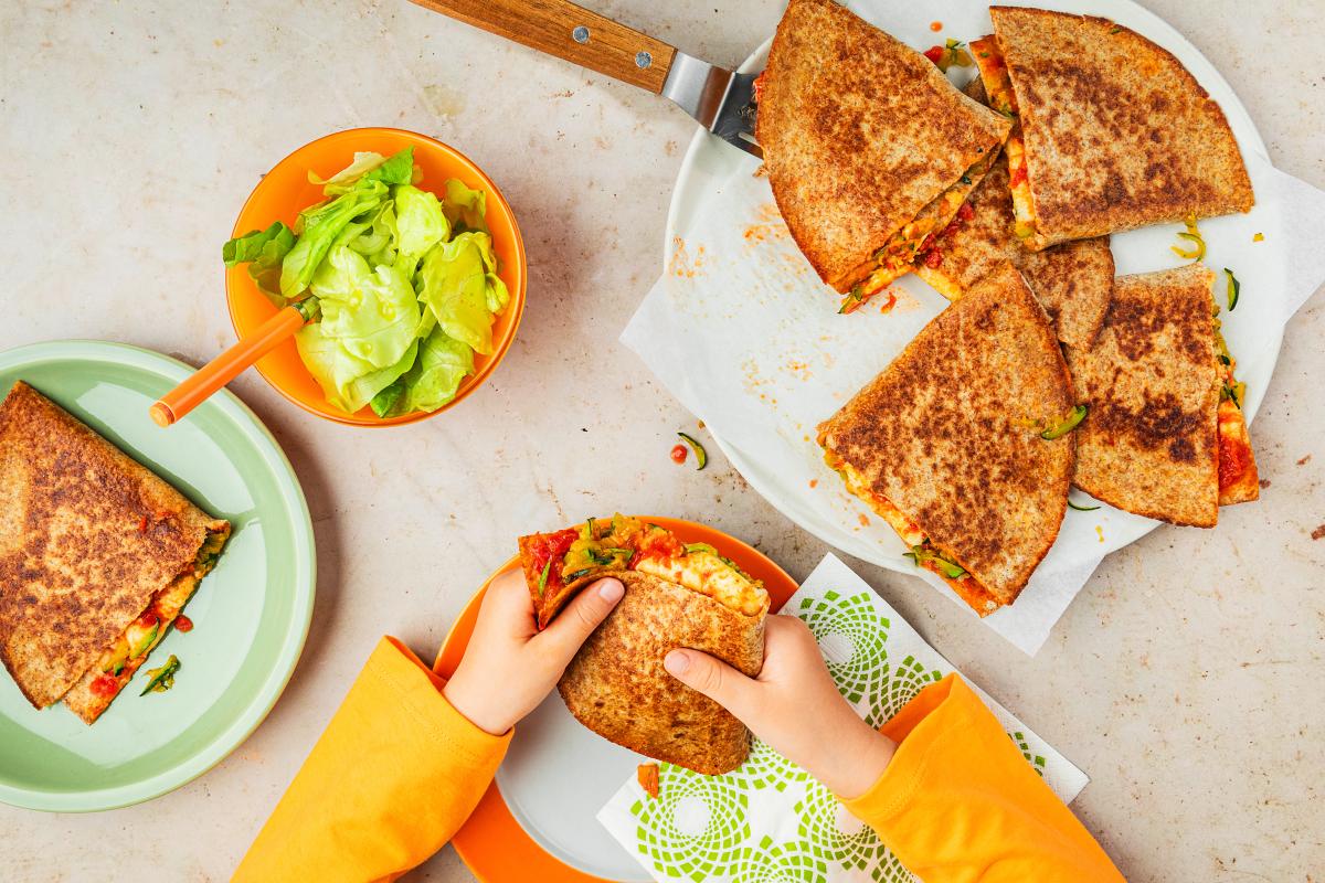 Quesadillas tomates-mozzarella - Recette | little FOOBY