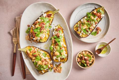 Ofen-Auberginen mit Nusskruste - Rezepte | fooby.ch