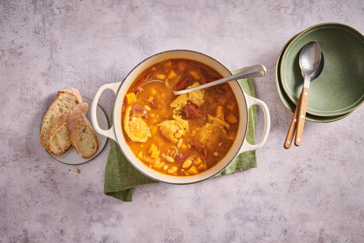 Ragoût de poulet aux haricots blancs - Recette | fooby.ch