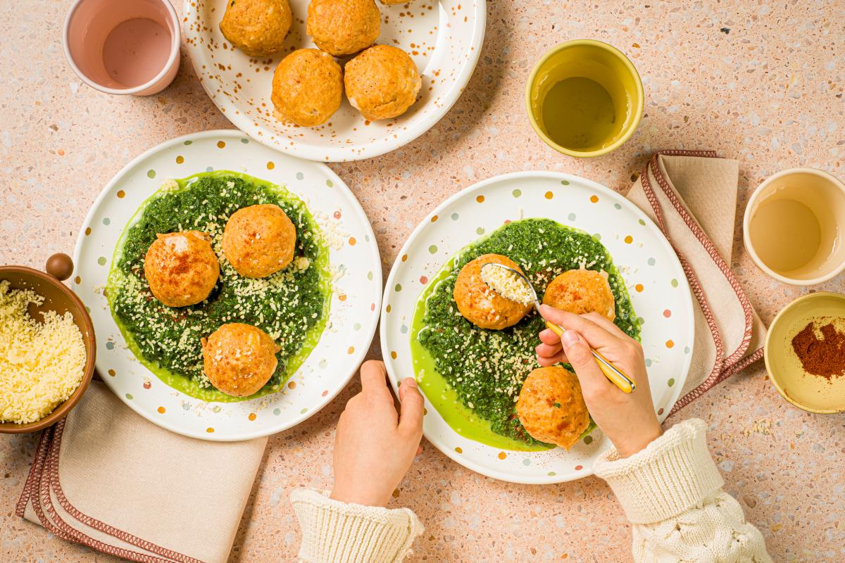 Quenelles de pommes de terre et épinards à la crème - Recette | little ...