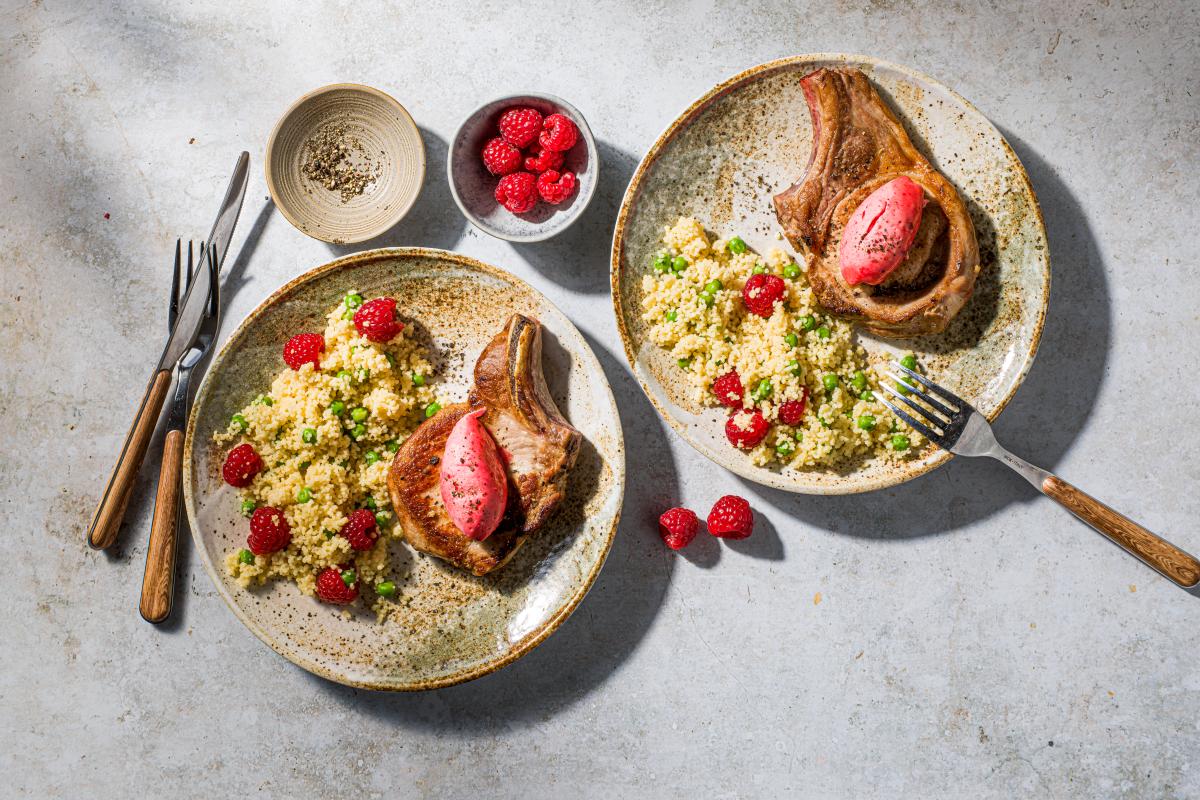 Côtelettes et beurre à la framboise - Recette | fooby.ch