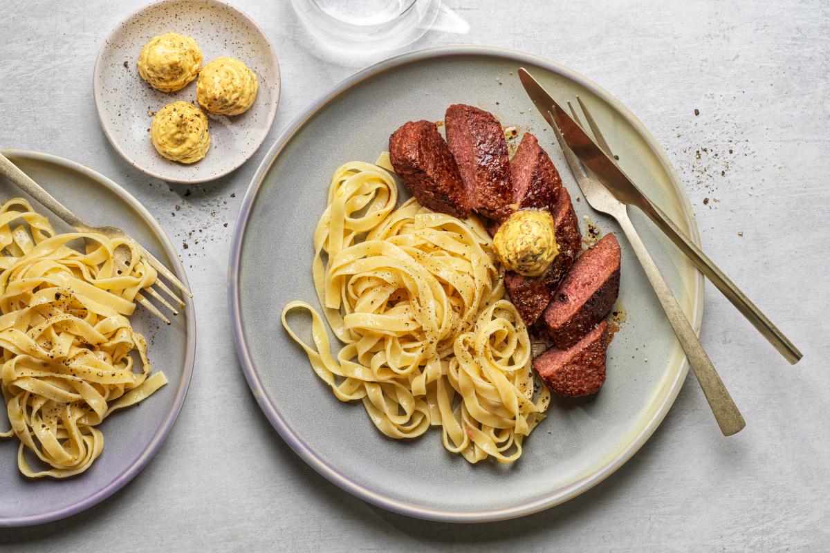 Vegan steak with Café de Paris butter - Recipes | fooby.ch