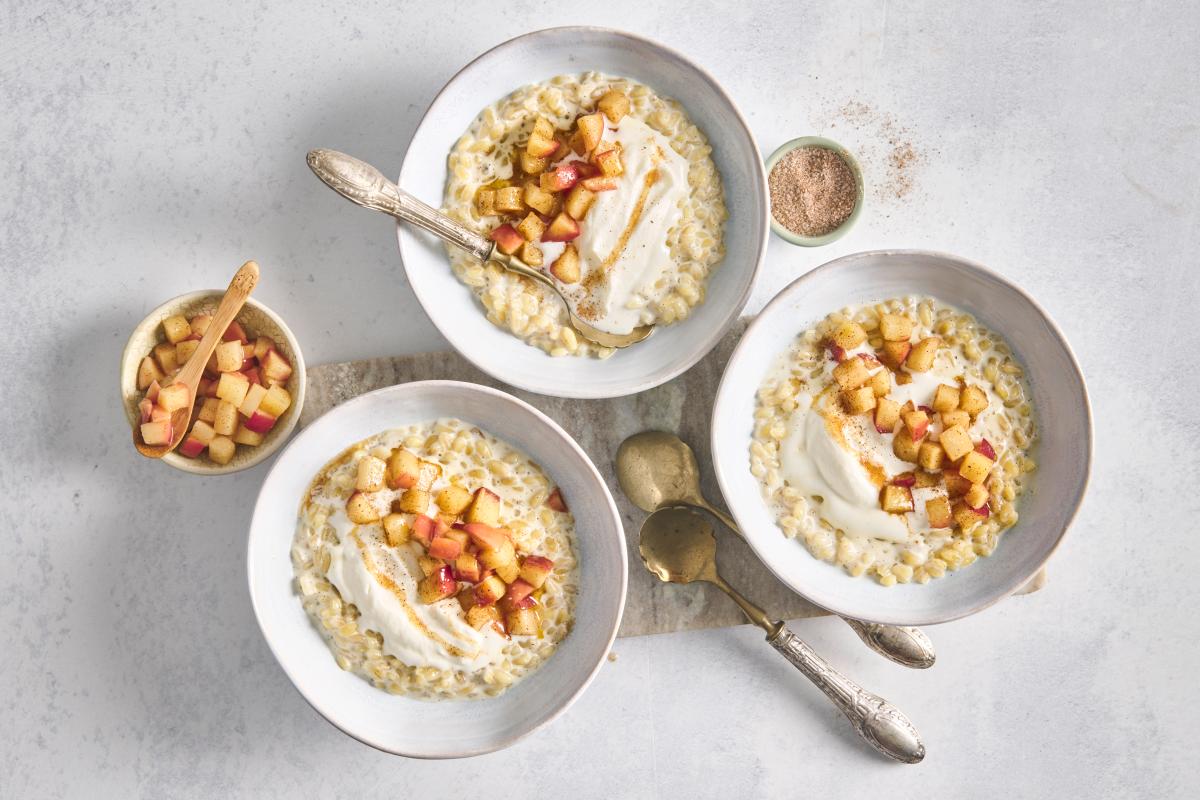 Ebly al latte con mela caramellata - Ricette | fooby.ch